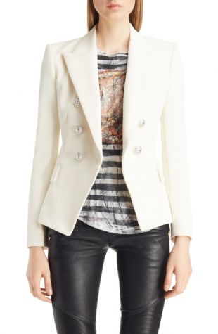 Balmain - Balmain Double Breasted Wool Blend Blazer | Nordstrom