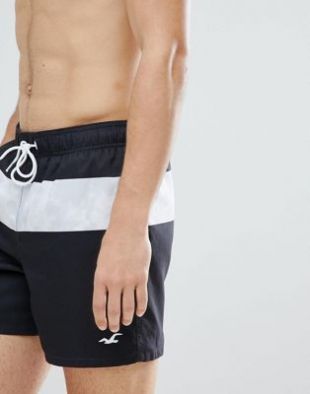 hollister - Hollister Core Guard Short de bain mi long à rayures avec ...