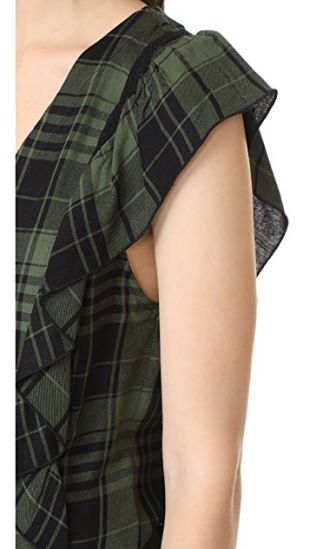 Alice + Olivia - alice + olivia Janet Side Ruffle Blouse | SHOPBOP