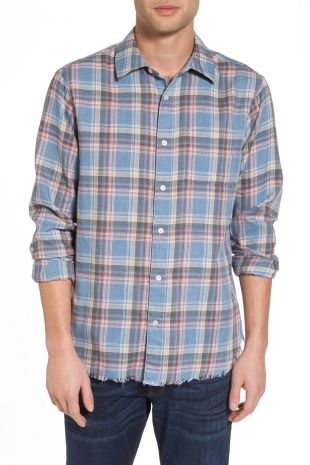 FRAME Denim - Frame Denim | Fray Hem Plaid Flannel Shirt | Nordstrom Rack