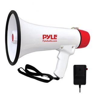 pyle - Pyle Megaphone Speaker PA Bullhorn - with Built-in Siren ...