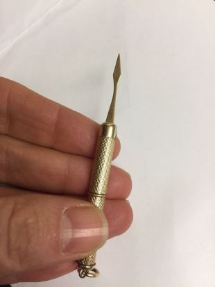 Fully HALLMARKED 9CT solid GOLD TOOTH PICK