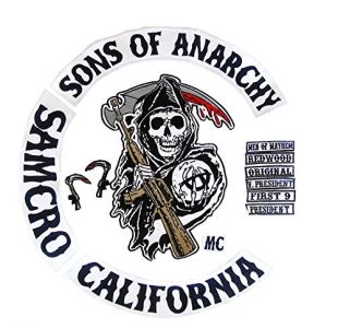 soa - Sons of Anarchy patch à coudre 100% identique aux originaux