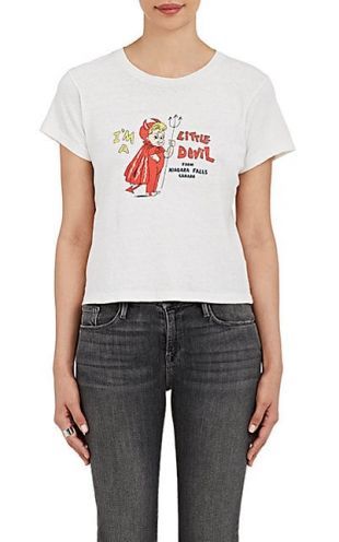 Re/Done - RE/DONE "Little Devil From Niagara Falls" Cotton T-Shirt