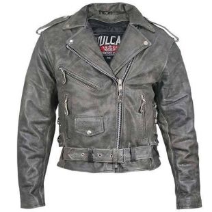 vulcan - Vulcan NF 2003 Distressed Leather Womens Belted Motorcycle Jacket