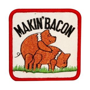YourPatchStore - Makin ' Bacon Patch viande amoureux porc porcs fantaisie brodé de fer sur Applique