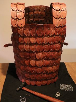 BachleCreations - Lamellar Leather Armor Chest Piece (Celtic Knot)