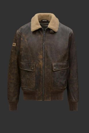 A2 G1 - Inspired Distressed Brown Vladimir Putin Bomber Leather Jacket ...