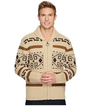 pendleton - Pendleton Men's Original Westerley Sweater Tan/Brown Large