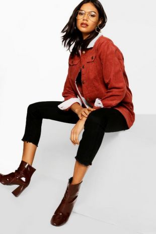 Boohoo - Borg Longue veste en velours côtelé | Boohoo
