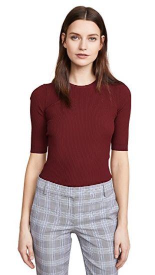 Theory - Theory Ribbed Crew Neck Tee | SHOPBOP