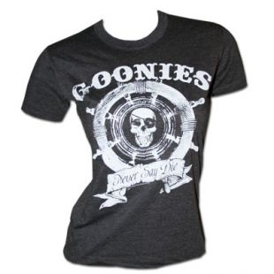 The Goonies Ship Wheel Heather Gray Juniors Graphic T Shirt ...