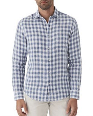 faherty - Faherty Mens Ventura Plaid Linen Shirt