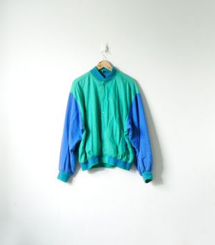 OneLaneHighway - des années 90 « L’écart » Colorblock Bomber Jacket ...