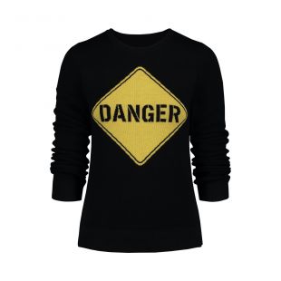 Danger Crewneck Cashmere Sweater