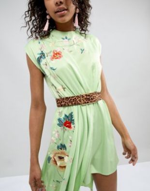 glamorous - Glamorous leopard print minimal buckle belt at asos.com