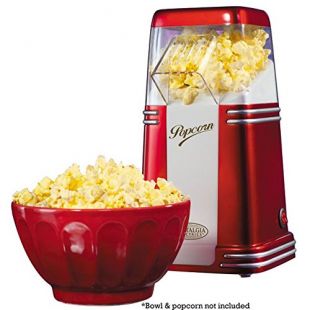 Retro 50's style electric fat free hot air popcorn maker machine popper