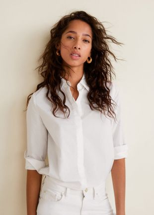 Mango - Essential cotton blend shirt Women by MANGO