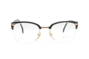 GreenFlamingoVintage - Kador RAF classy 50s style black half rimmed ...