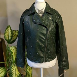 Collection B - Collection B Green faux leather jacket size M