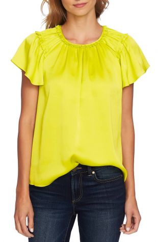cece - CeCe Flutter Sleeve Blouse