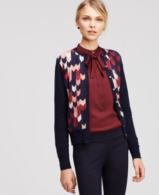 Ann Taylor - Ann Taylor Ann Chevron Cardigan