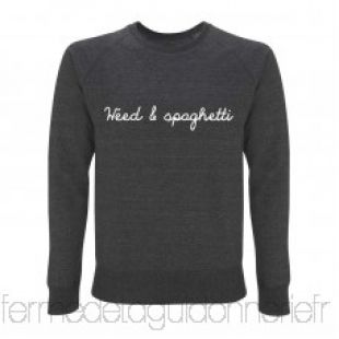 Quatre Cent Quinze - Sweat shirt noir / Weed & Spaghetti / Quatre Cent ...