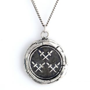 pyrrha - Crossed Swords Talisman Necklace by Pyrrha