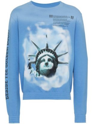 offwhite - Off White Liberty Print Crew Neck Cotton Sweatshirt