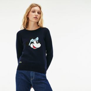 Lacoste - Pull col rond avec broderie Minnie Lacoste Collab Disney