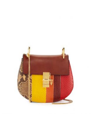 Chloé - Chloe Drew Small Python Shoulder Bag, Multi
