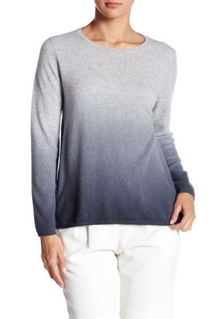 Kier & J - Kier & J Ombre Pullover Cashmere Sweater