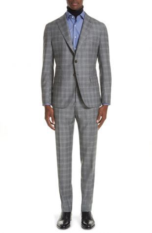eleventy - Eleventy Trim Fit Plaid Wool Suit | Nordstrom