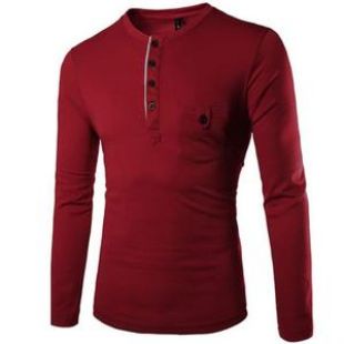 JAMICKIKI - Jamickiki T-shirt homme manches longues avec bouton Rouge