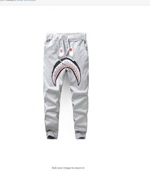 A Bathing Ape - Bape Shark Slim Sweatpants Gray | eBay