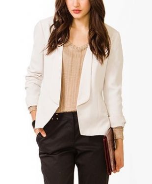 Forever 21 - Graduated Lapel Open Jacket