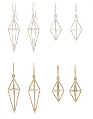 Peggy Li - boucle d'oreille triangle cage