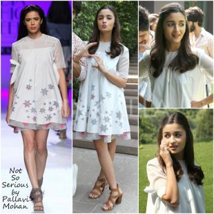 Robe trapèze imprimé étoile métallique / Not So Serious Pallavi Mohan