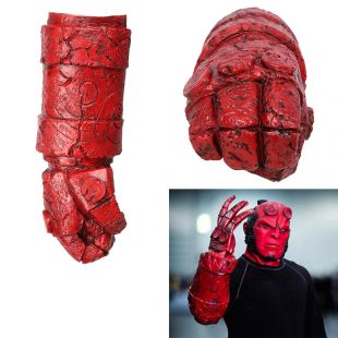 Hellboy Cosplay Red Arm Glove Costume Props Accessories Hand Adult ...