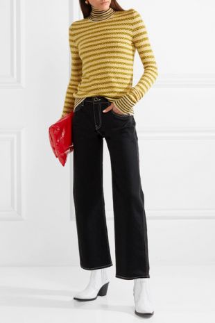 Carven - Carven Wool blend jacquard turtleneck sweater