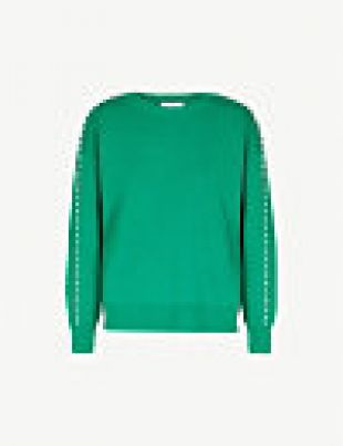 Sandro - Sandro Embellished trim knitted sweater