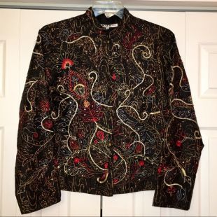 anage - OUTSTANDING Anage Jacket Embellished Beaded Size L