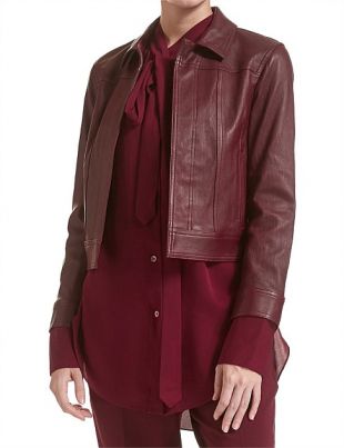 Theory - Theory Shrunken Leather Jean Jacket