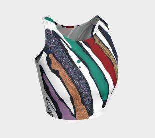 EnkiduCreations - Rayures Athletic Crop Top