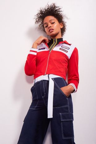 Forever 21 - Forever 21 Patch Cropped Track Jacket
