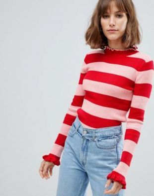 Maison Scotch - Maison Scotch Pull rayé ajusté avec côtes et ourlets ...