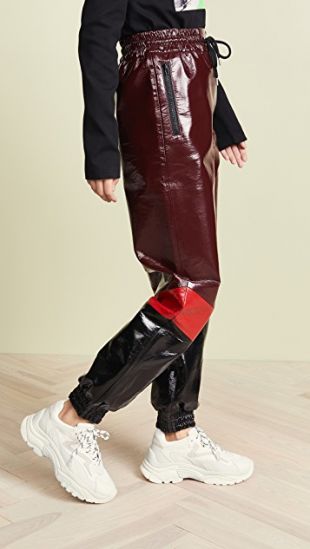 msgm - MSGM Faux Leather Track Pants