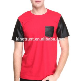NEW Fancy men mixed color t shirt, red and black two color t shirt ...