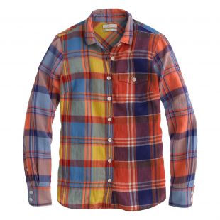 J. Crew - Boy shirt in orange plaid