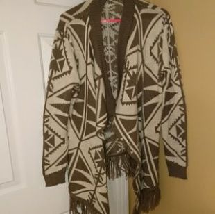 charlotte russe - Brown Aztec Pattern Cardigan